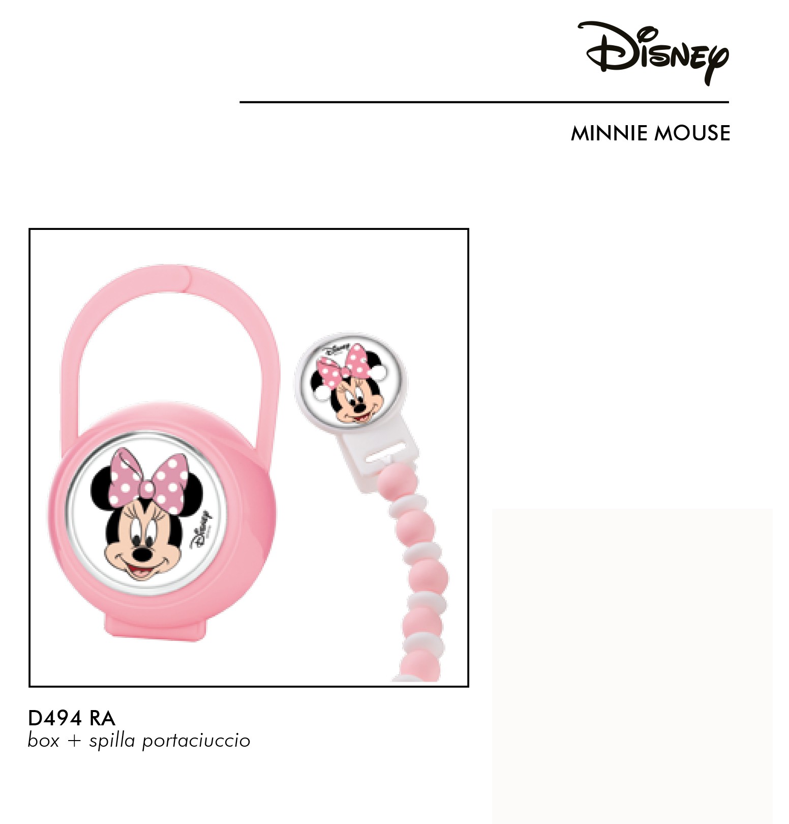 Confezione Porta Ciuccio e Pinza Disney | Emozioni D'Argento